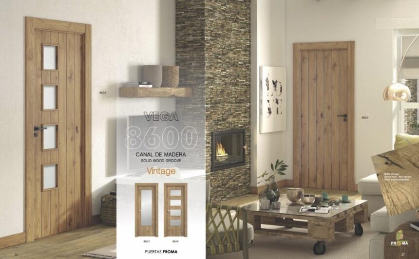 Puerta de madera con canal de madera Mod. PR-8600 Proma - PUERTAS GARCISANZ